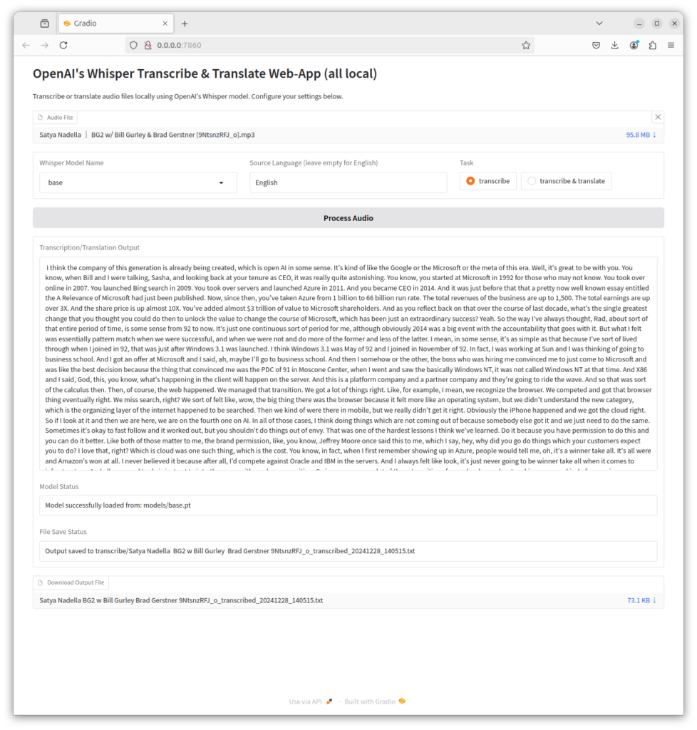 GitHub - custom-build-robots/OpenAI-whisper-transcribe-or-translate-locally: OpenAI whisper ...